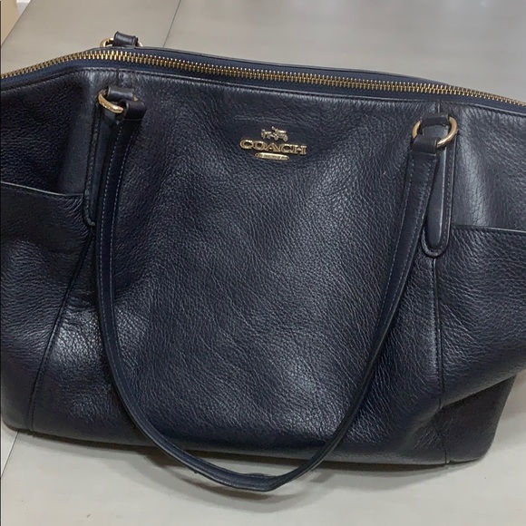 Coach | Bags | Coach Navy Blue Medium Shoulder Bag | Poshmark